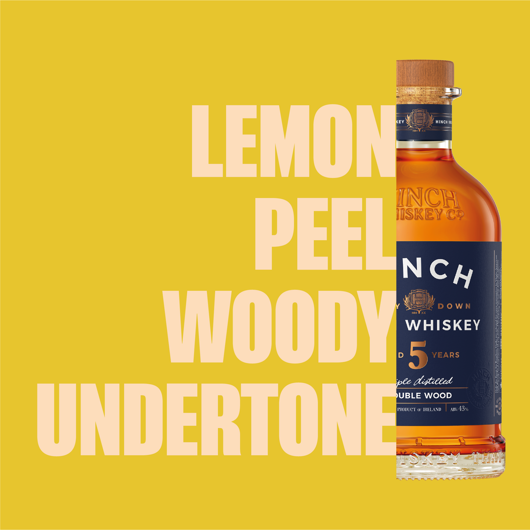 Hinch Irish Whiskey - 5 Year Old - Double Wood - 43% VOL – Hinch Distillery