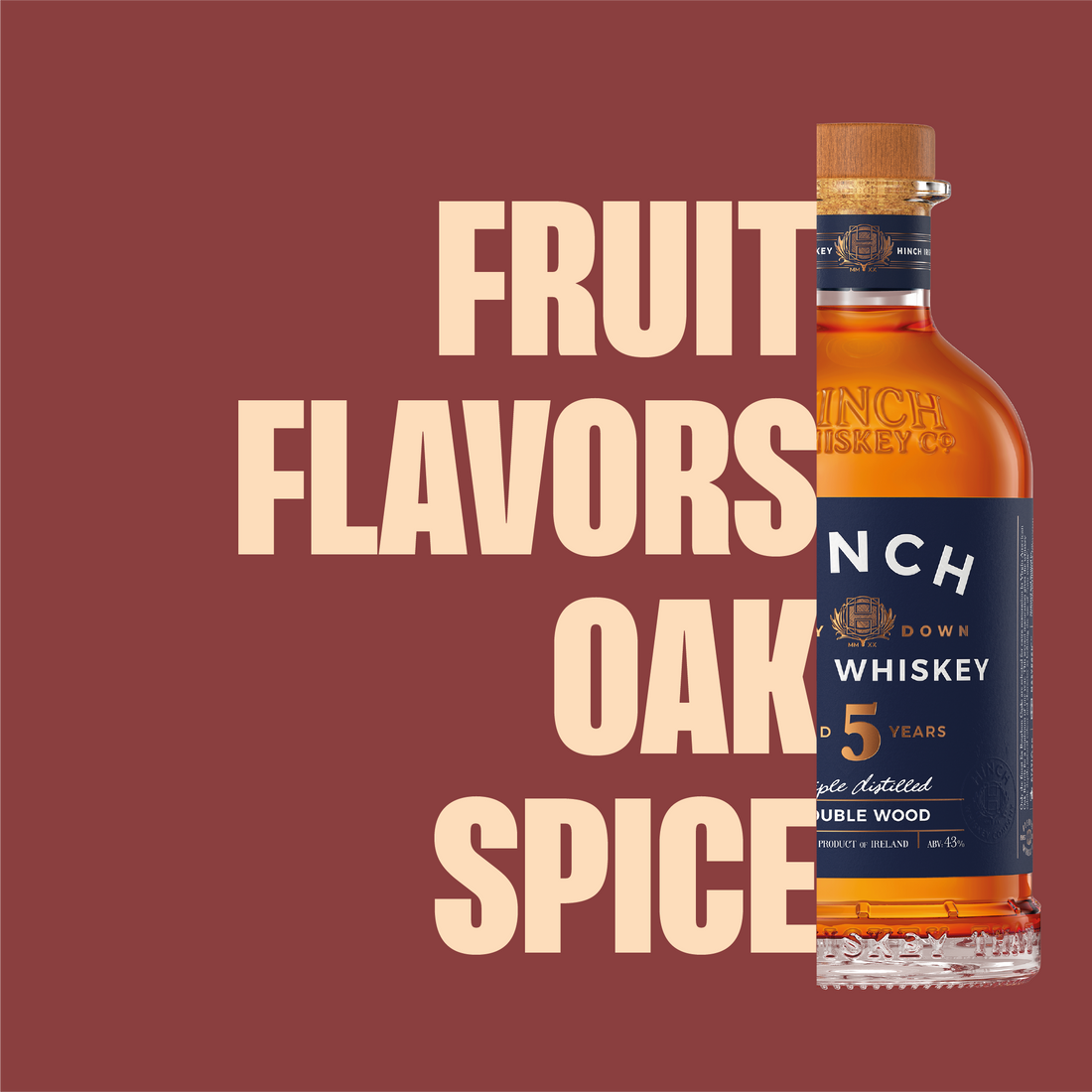 Hinch Irish Whiskey - 5 Year Old - Double Wood - 43% VOL – Hinch Distillery